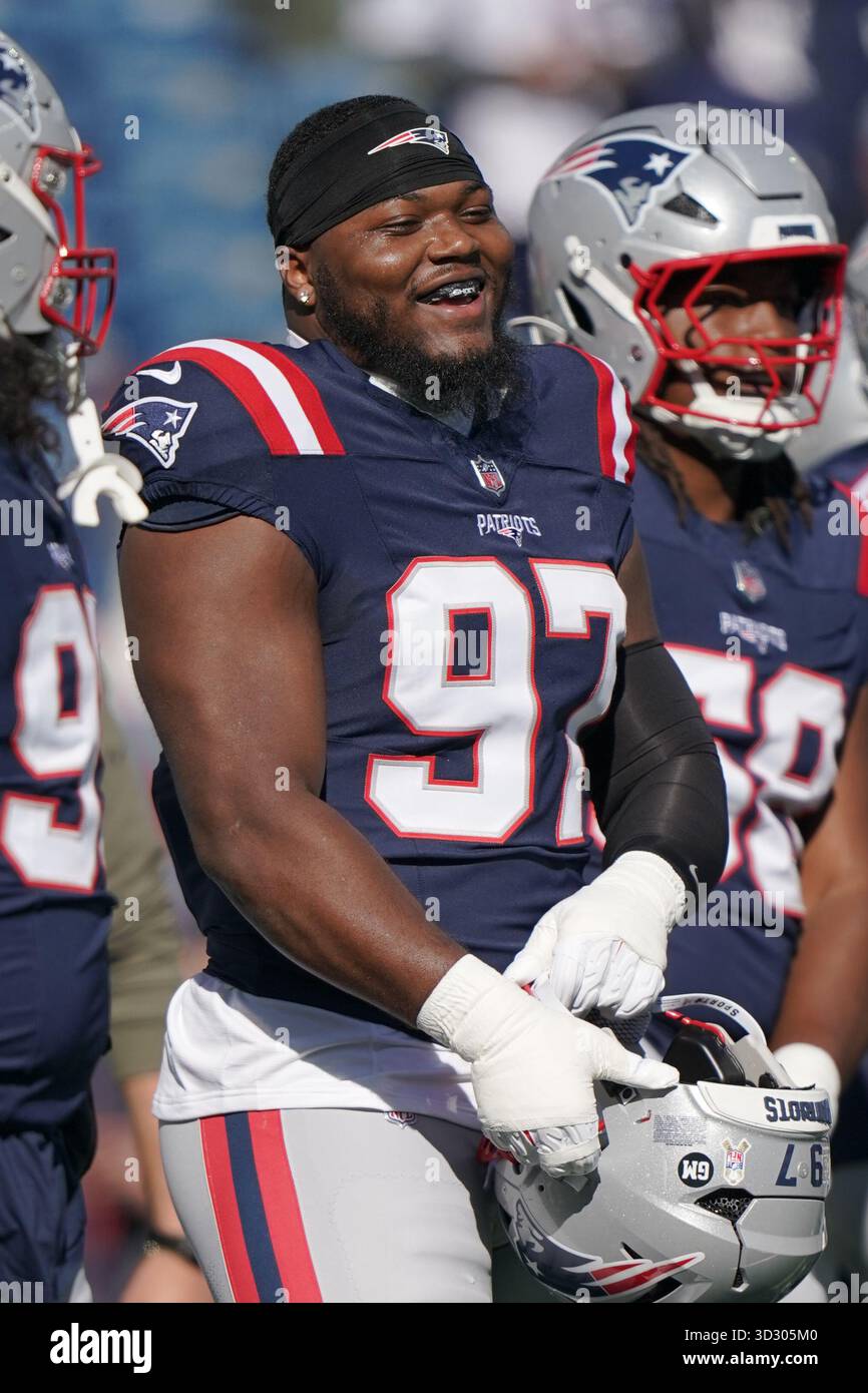 New England Patriots defensive end Milton Williams (97) during an NFL ...