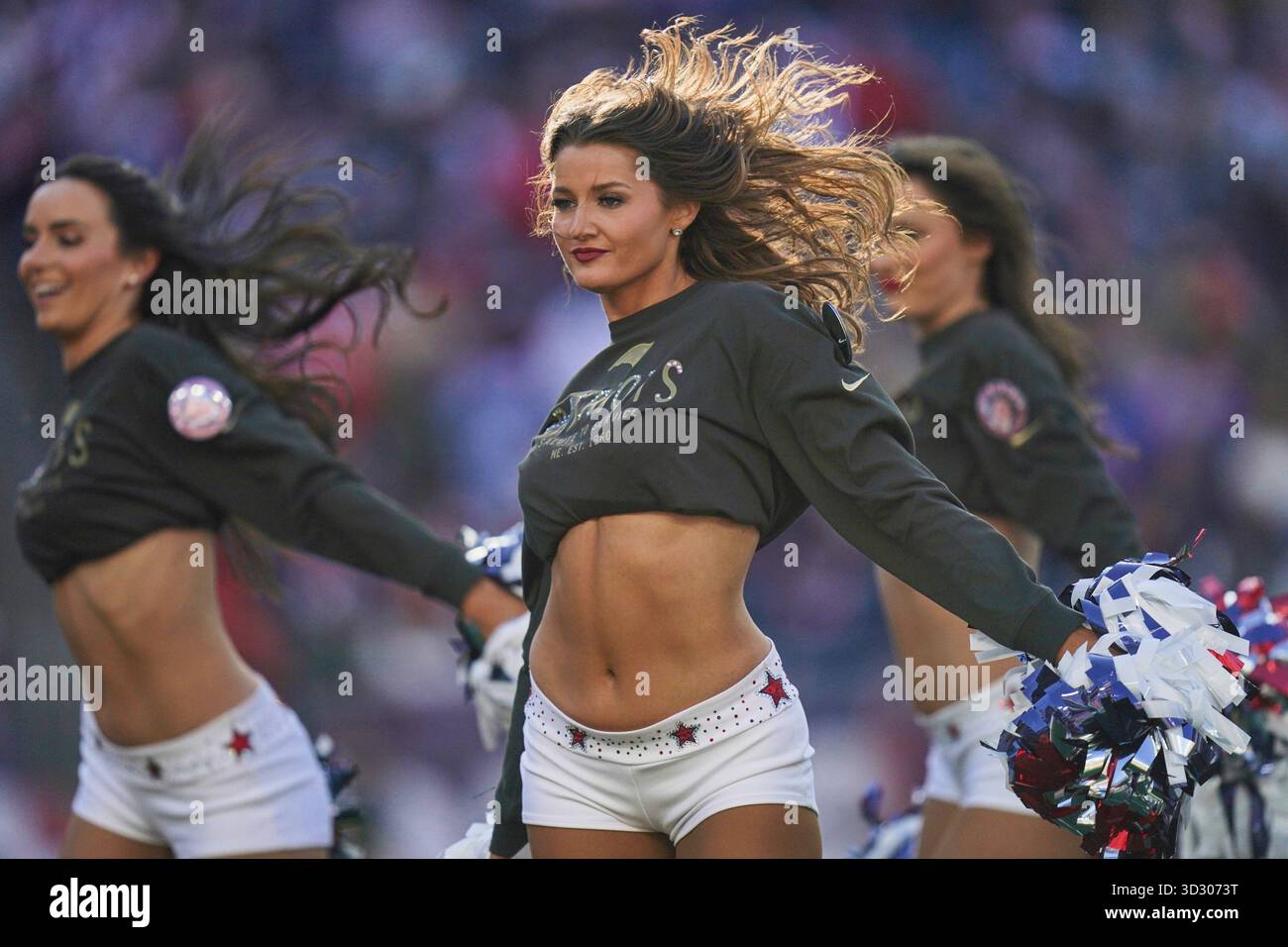 New England Patriots Cheerleaders Perform During An Nfl Football Game