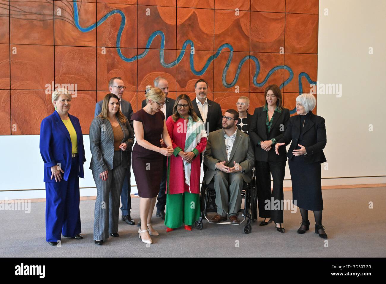 Greens member and senators (L-R) Barbara Pocock, Sarah Hanson-Young ...