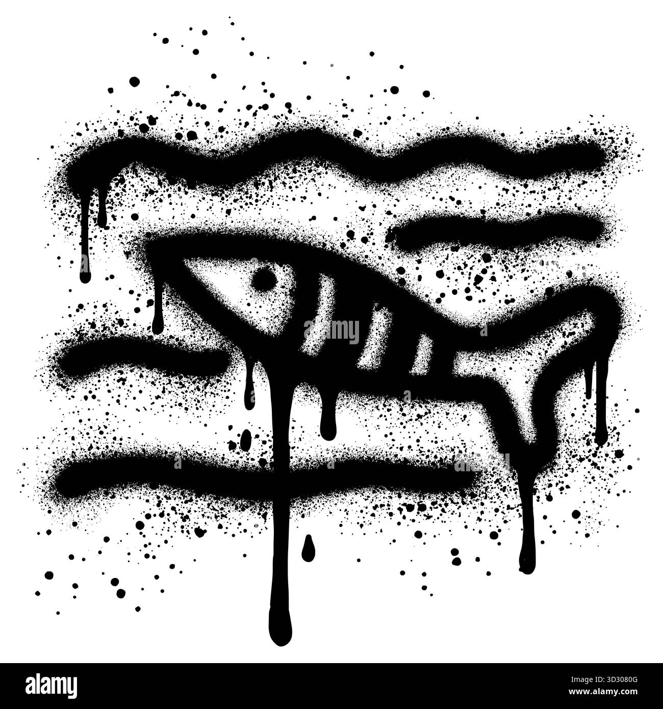 fish graffiti with black spray paint Stock Vector Image & Art - Alamy