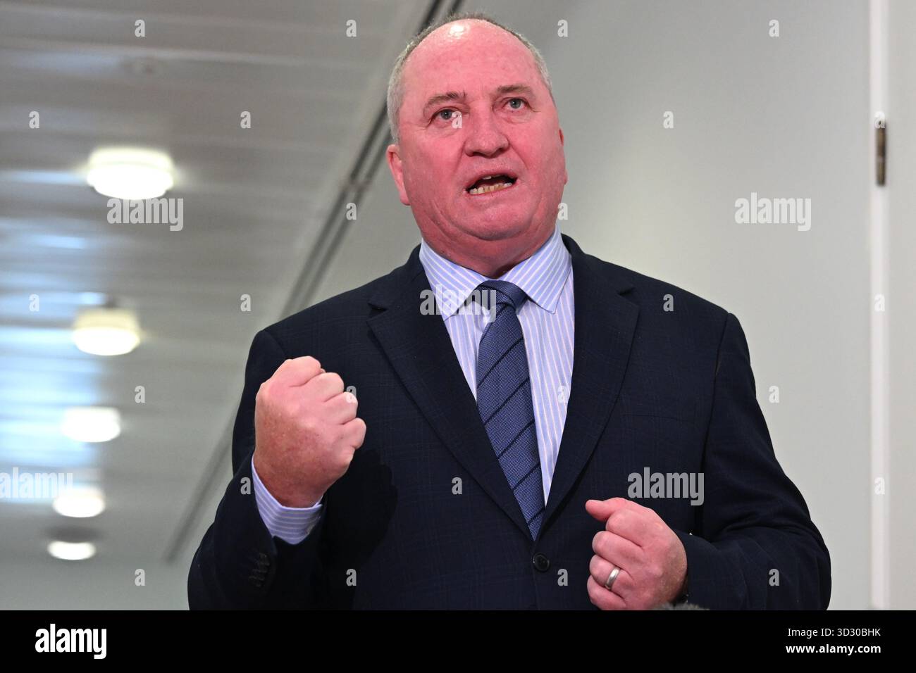 Nationals member for New England Barnaby Joyce speaks to the media ...