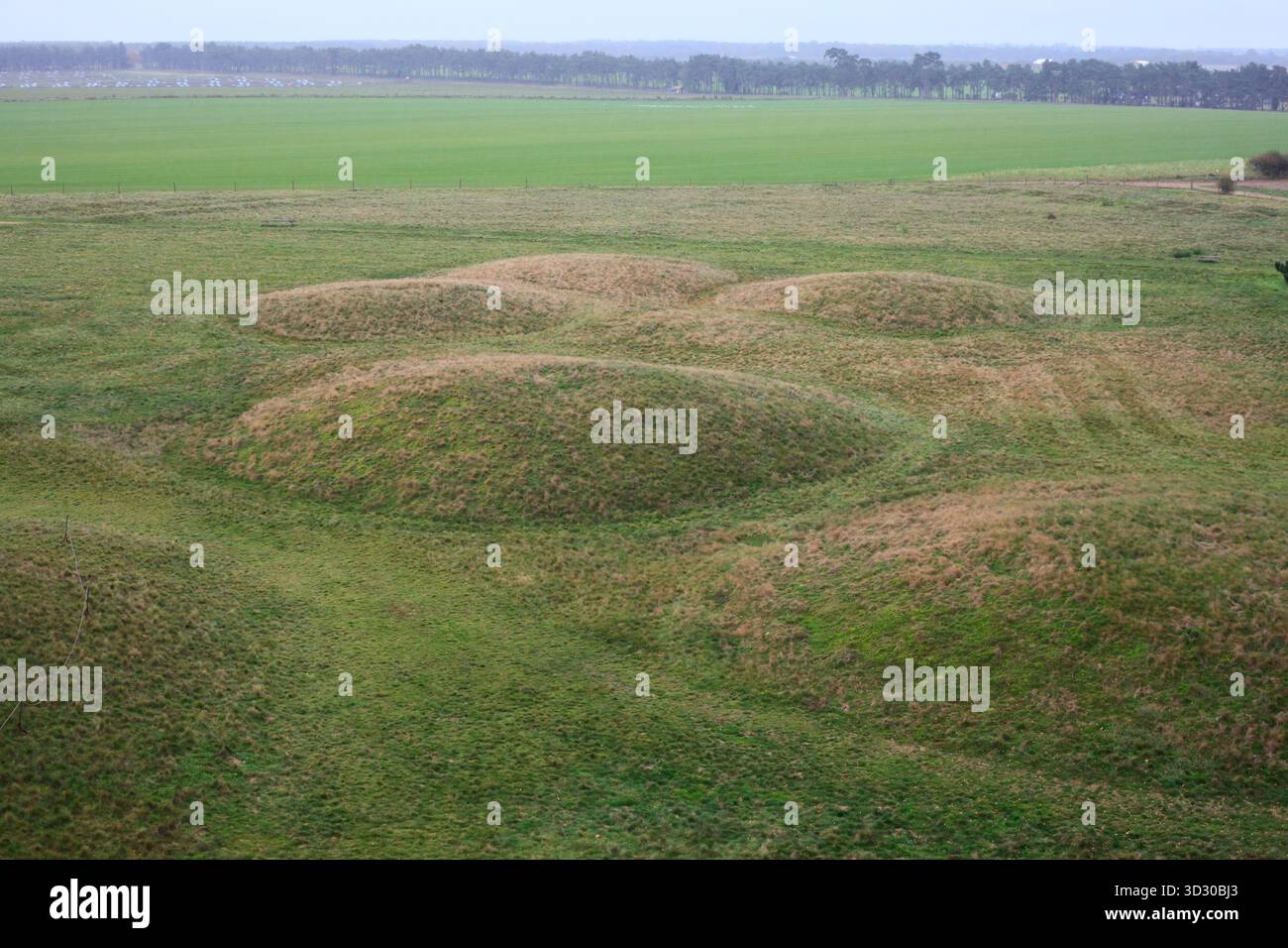Sutton hoo anglo saxon royal burial mounds site hi-res stock ...