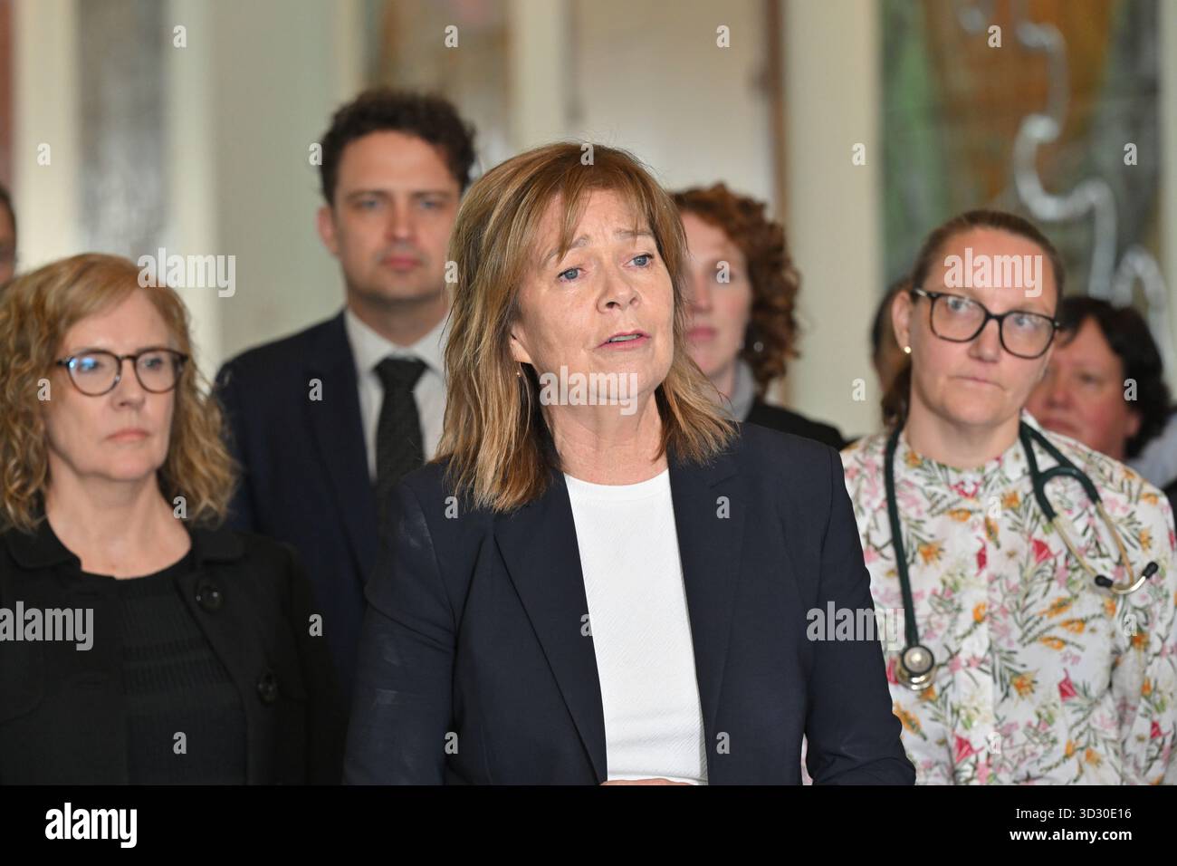 Australian Council of Trade Unions (ACTU) President Michele O'Neil at a ...