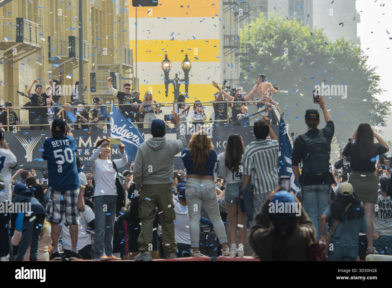 Dodgers parade and celebration after winning the World Series, in ...