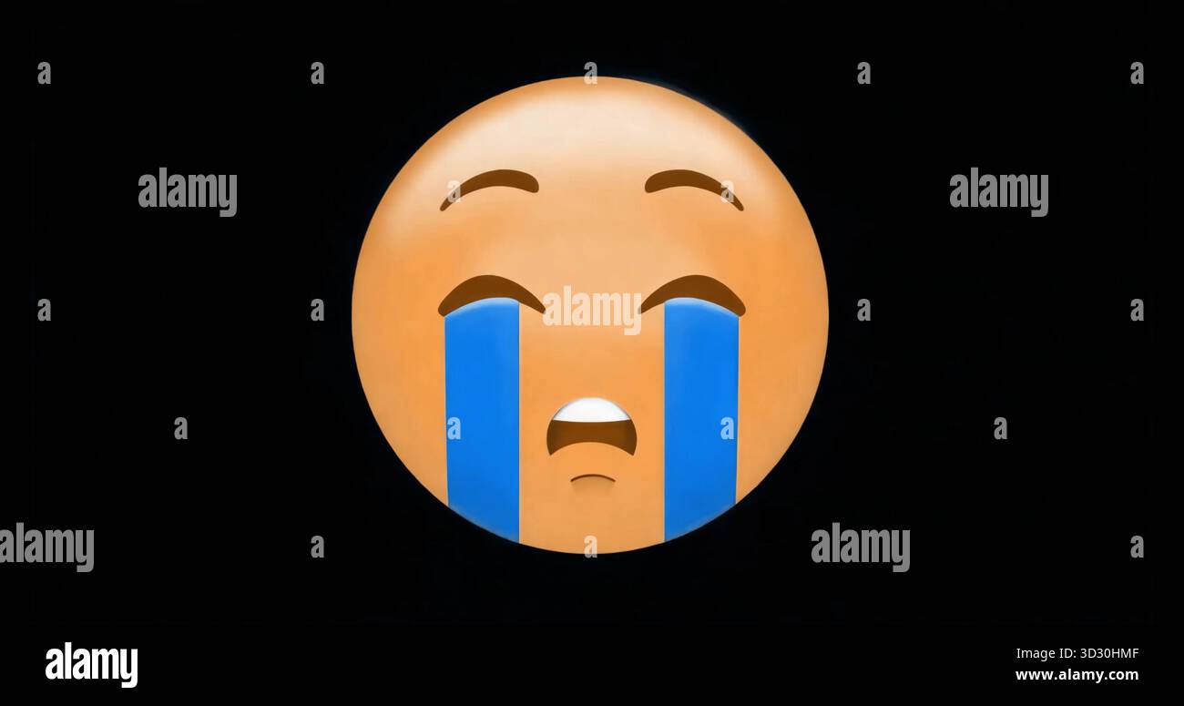 Crying emoticon closed mouth hi-res stock photography and images - Alamy