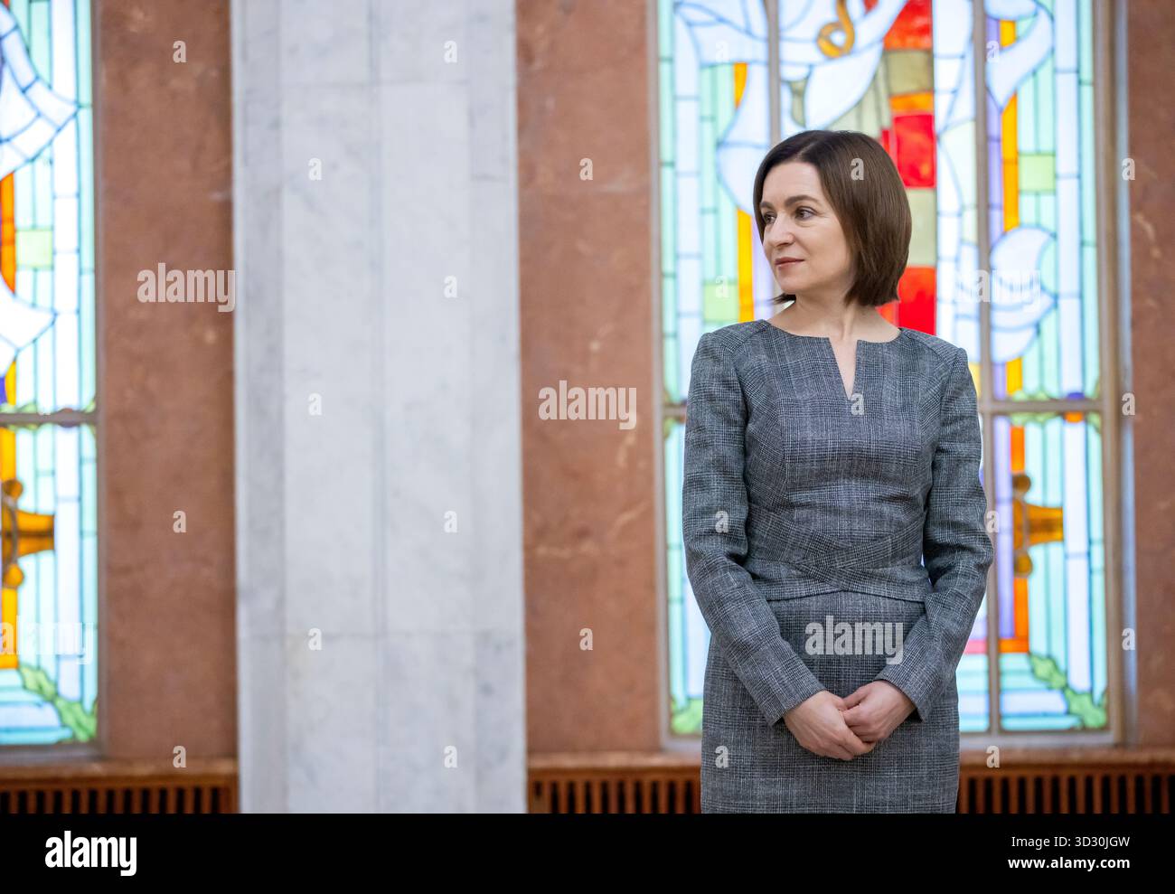 Chisinau, Moldova - November 01, 2025: President of Moldova Maia Sandu ...
