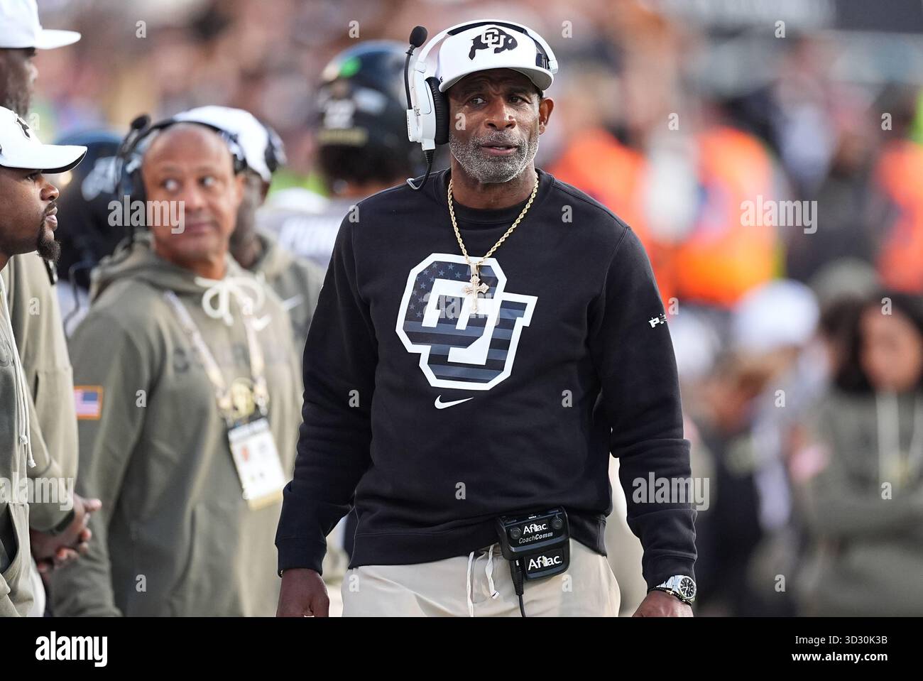 Colorado head coach Deion Sanders in the first half of an NCAA college ...