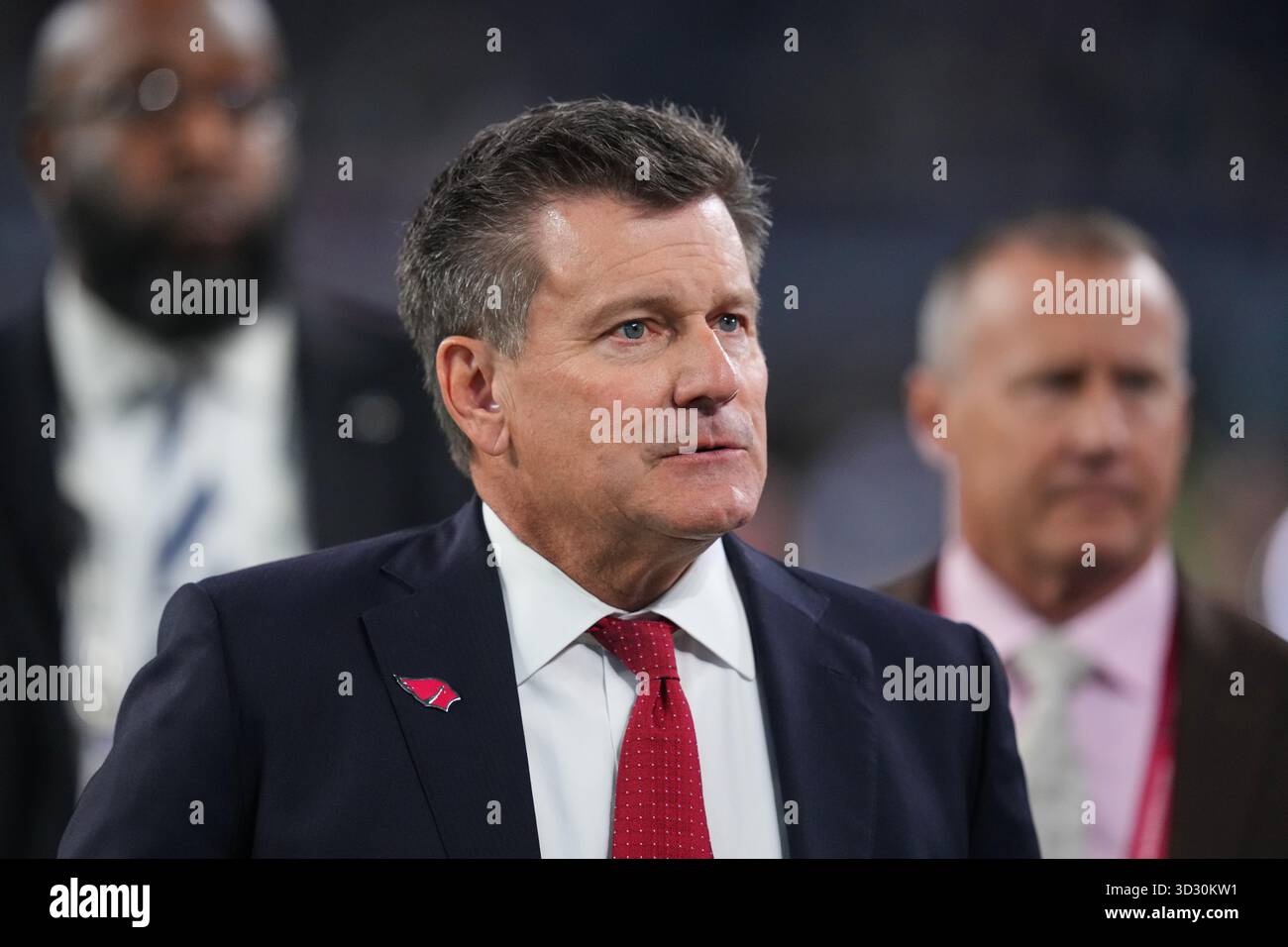 Arizona Cardinals team owner Michael Bidwill walks on the field during ...