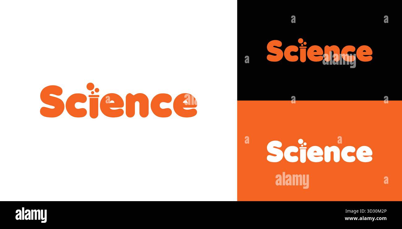 Modern fun science logo hi-res stock photography and images - Alamy