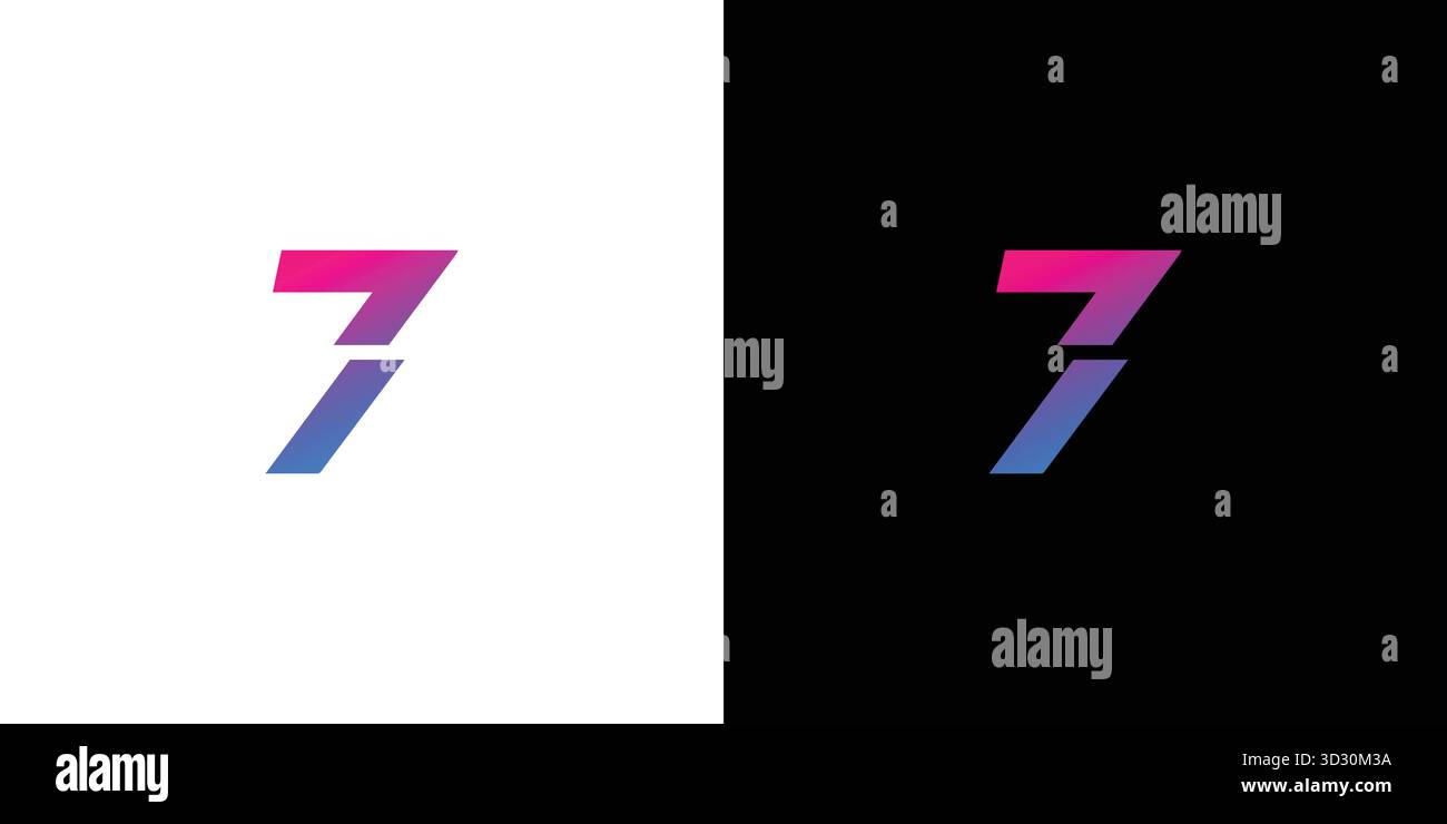 Number seven company logo Stock Vector Images - Alamy