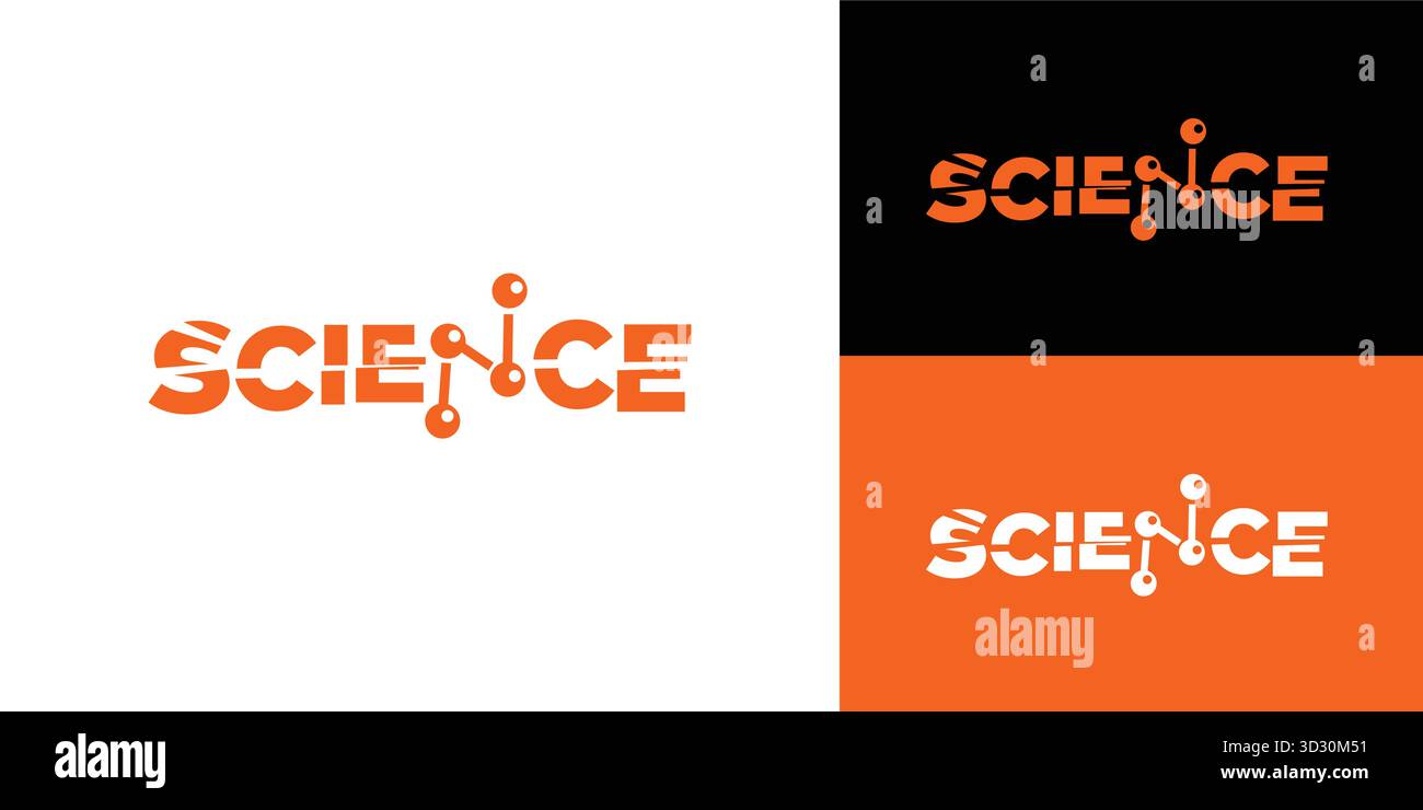 Modern fun science logo hi-res stock photography and images - Alamy
