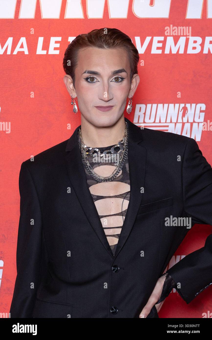 Victor from Star Academy 2025 attends 'Running Man' Paris Film Premiere ...