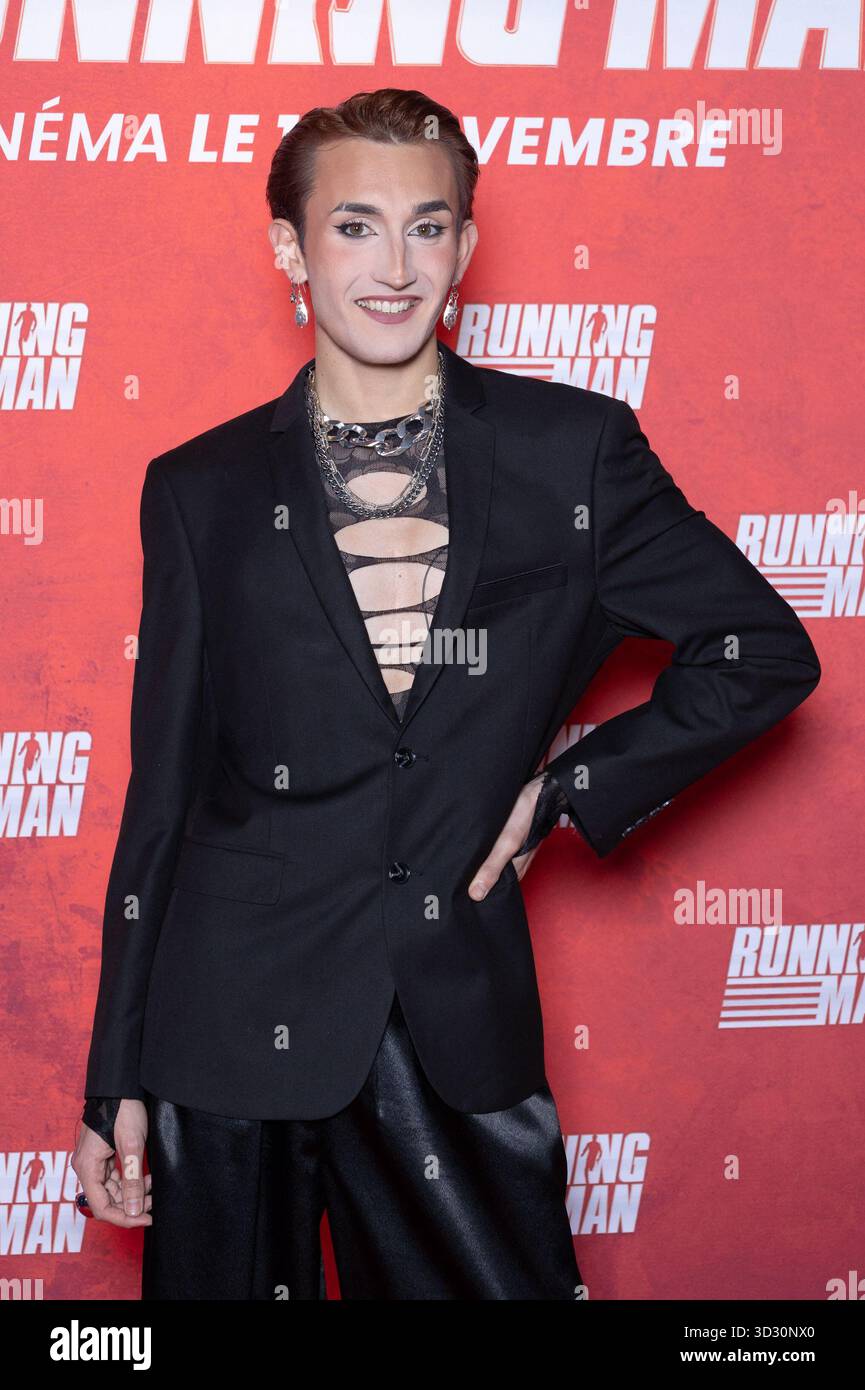 Victor from Star Academy 2025 attends 'Running Man' Paris Film Premiere ...