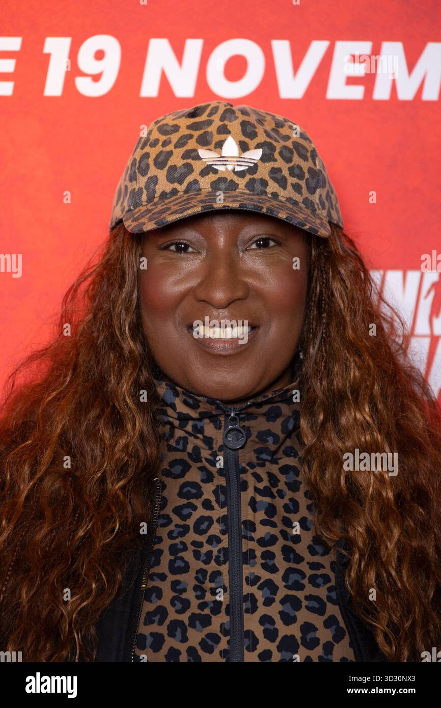 Nadege Beausson-Diagne attends 'Running Man' Paris Film Premiere at UGC ...