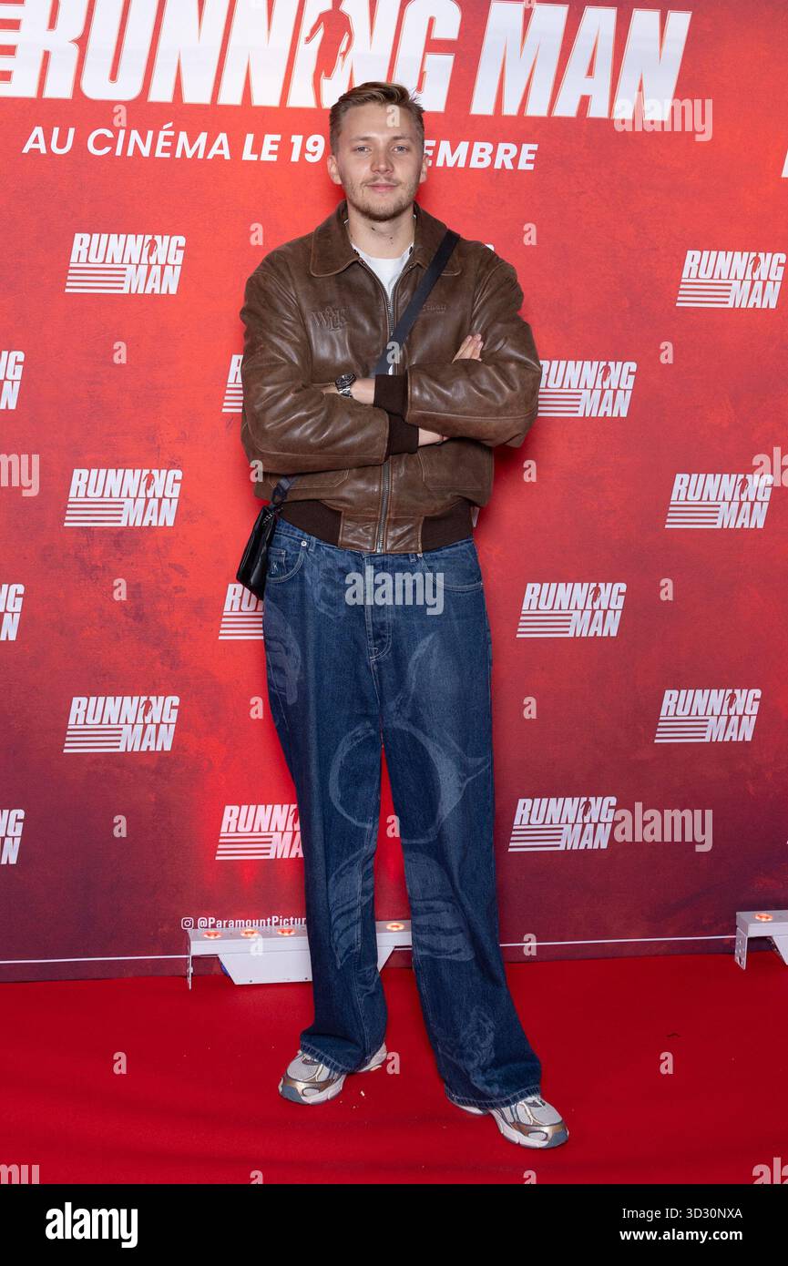 Guillaume Genou attends 'Running Man' Paris Film Premiere at UGC Cine ...