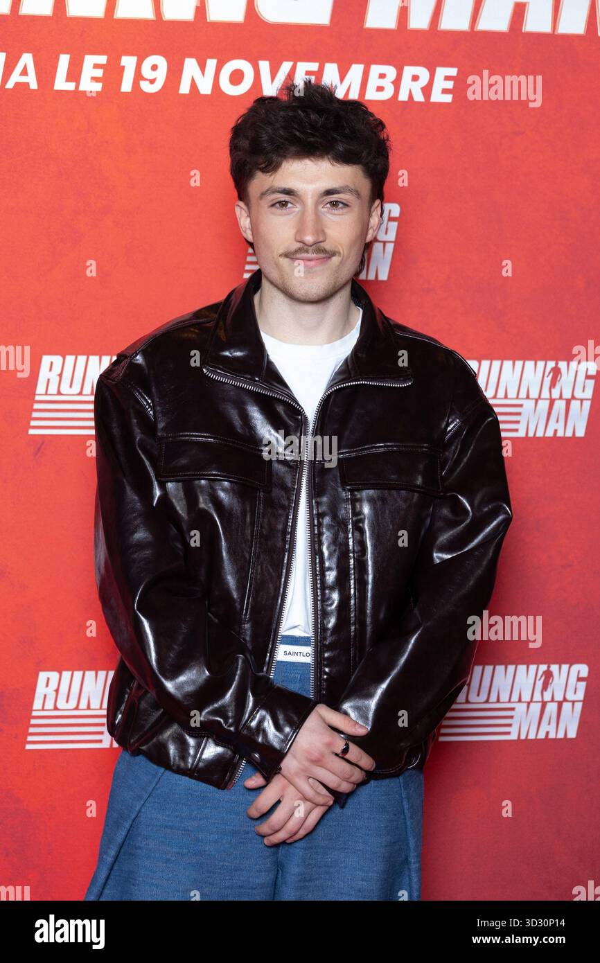 Leo from Star Academy 2025 attends 'Running Man' Paris Film Premiere at ...