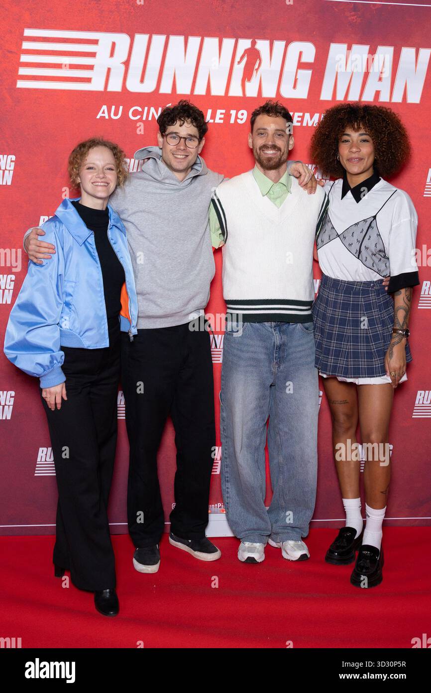 Vike and guest attends 'Running Man' Paris Film Premiere at UGC Cine ...