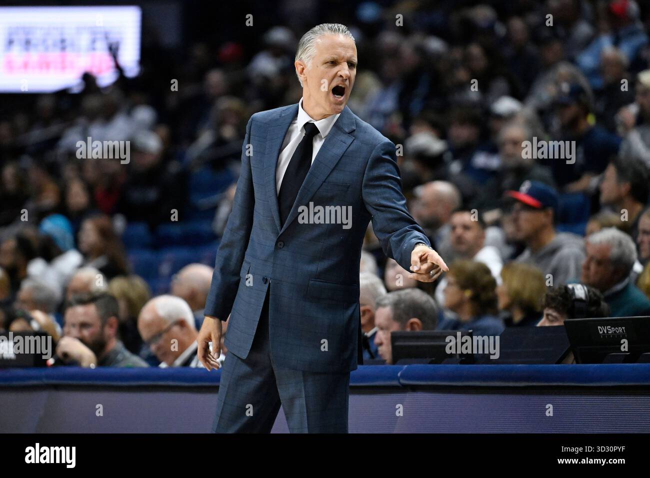 New Haven head coach Ted Hotaling gestures during the first half of an ...