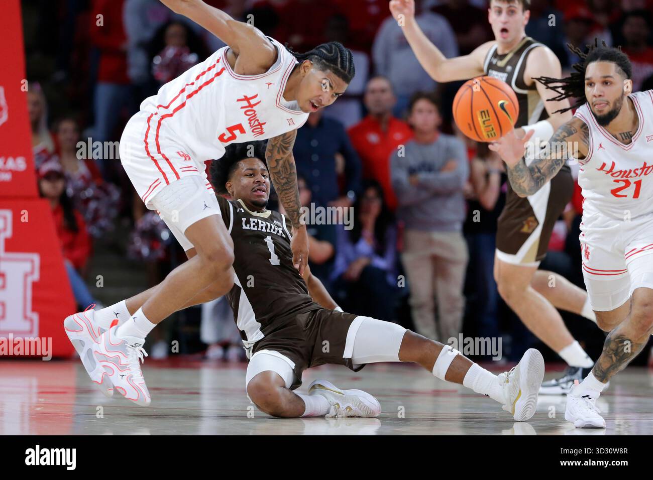 Lehigh guard Nasir Whitlock (1) falls and turns over the ball under ...