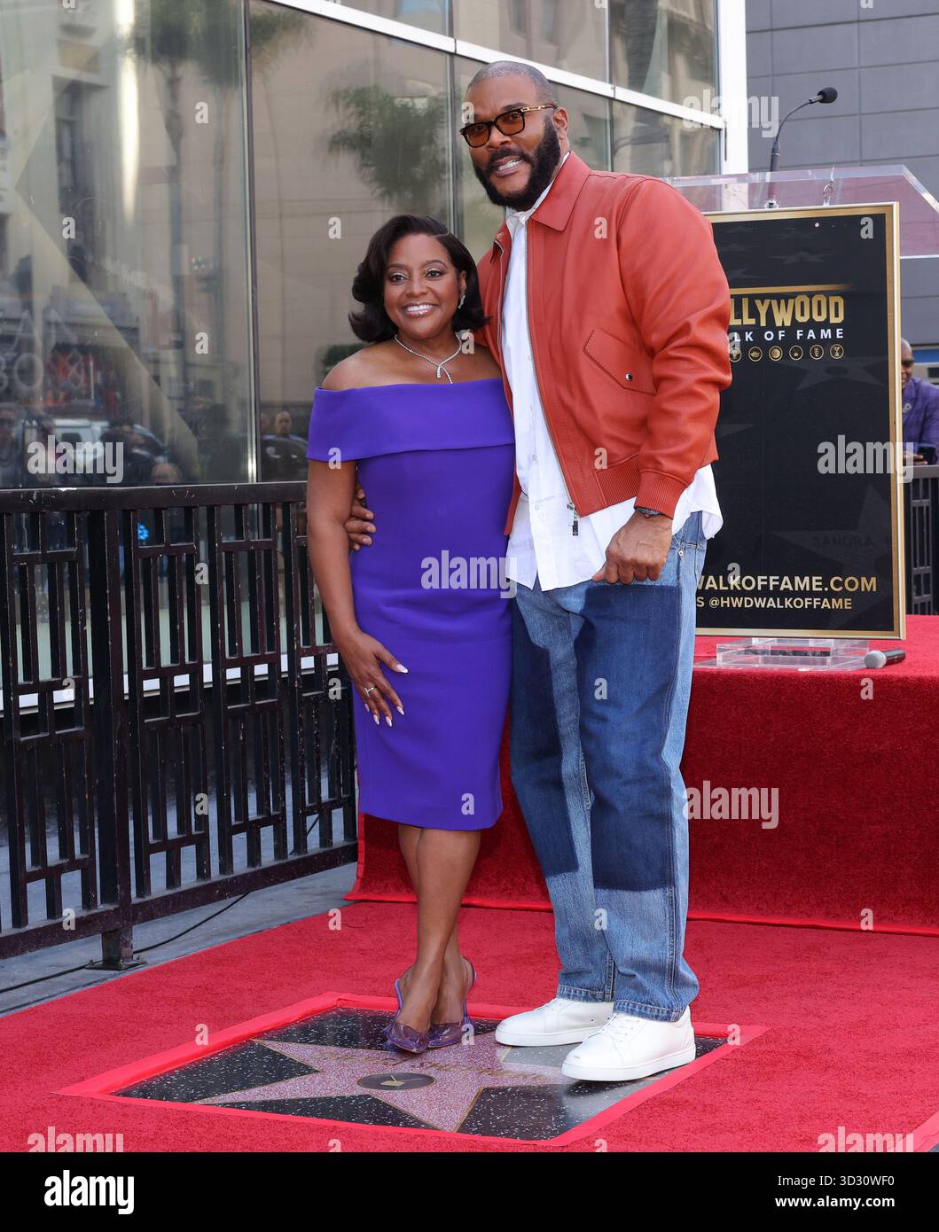 Sherri Shepherd and Tyler Perry attend an unveiling ceremony honoring ...