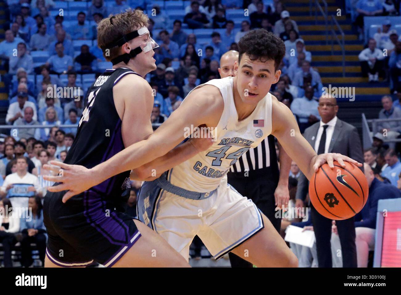 North Carolina guard Luka Bogavac (44) drives against Central Arkansas ...