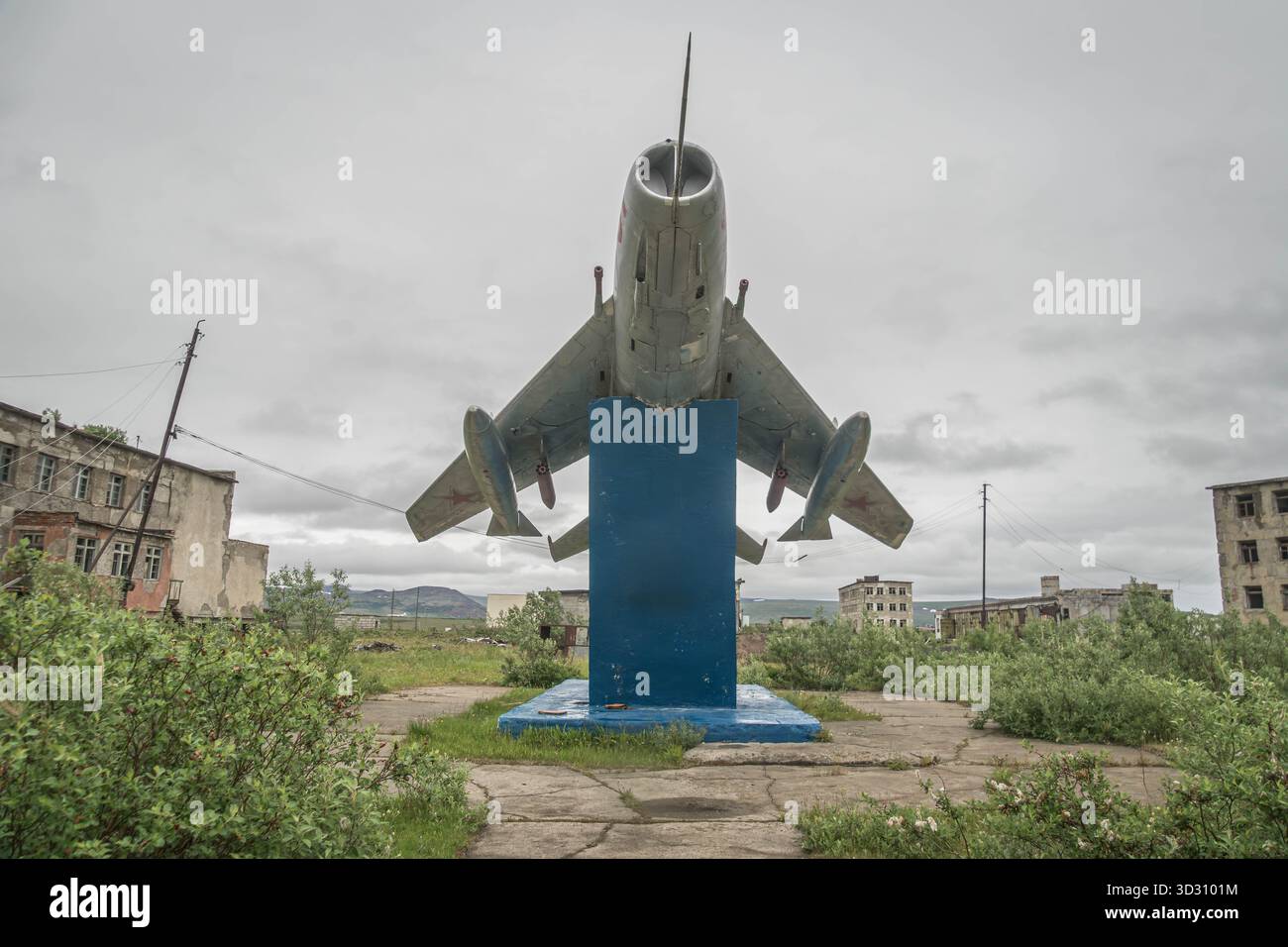 Soviet MiG monument in Chukotka, Russia, relic of Cold War aviation ...