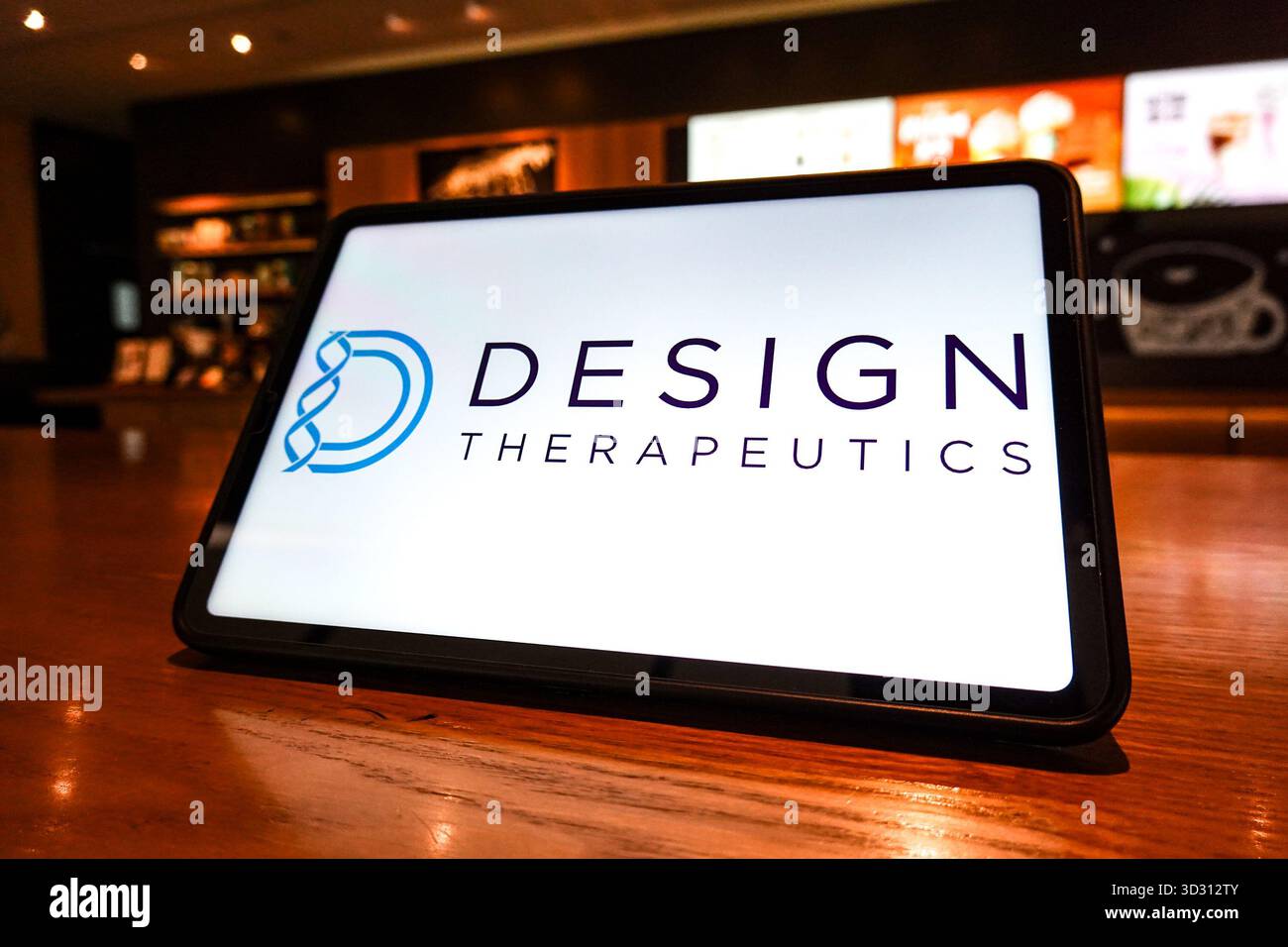 In this photo illustration, the Design Therapeutics logo is displayed ...