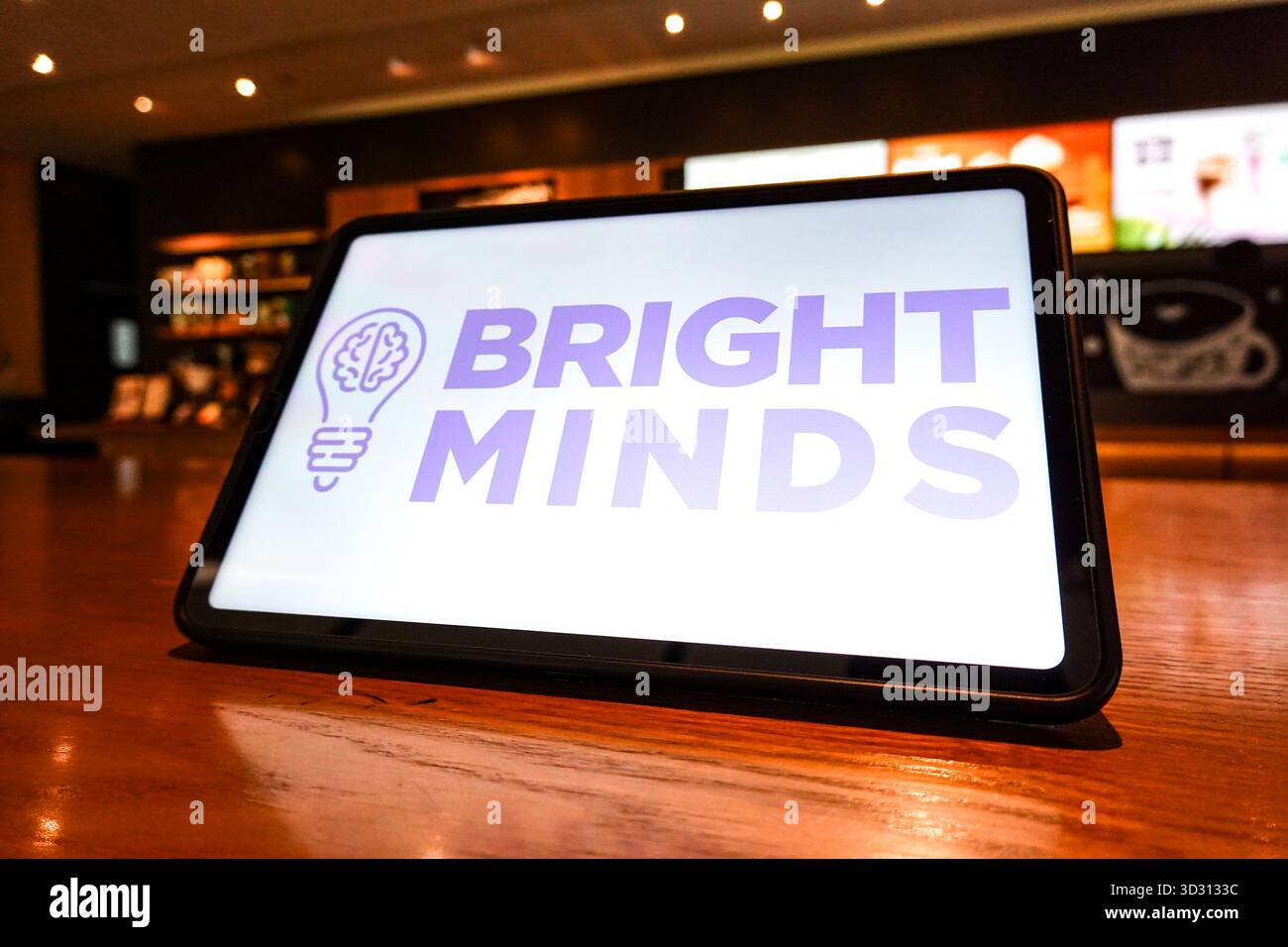 In this photo illustration, the Bright Minds logo is displayed on the ...