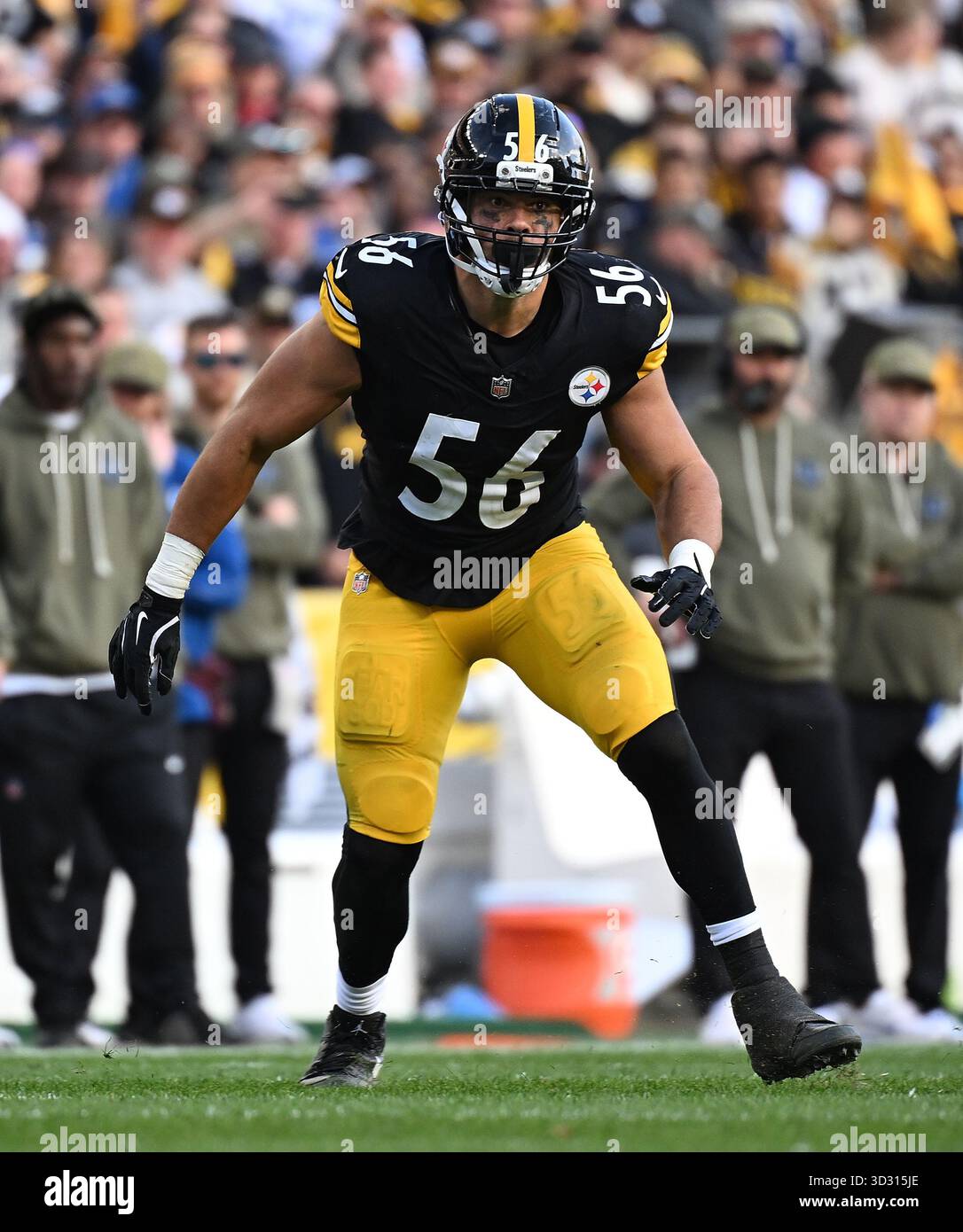 Pittsburgh Steelers linebacker Alex Highsmith (56) in action during an ...