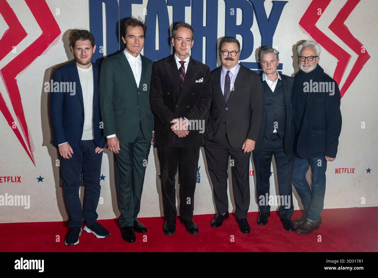 (L-R) Mike Makowsky, Michael Shannon, Matthew Macfadyen, Nick Offerman ...