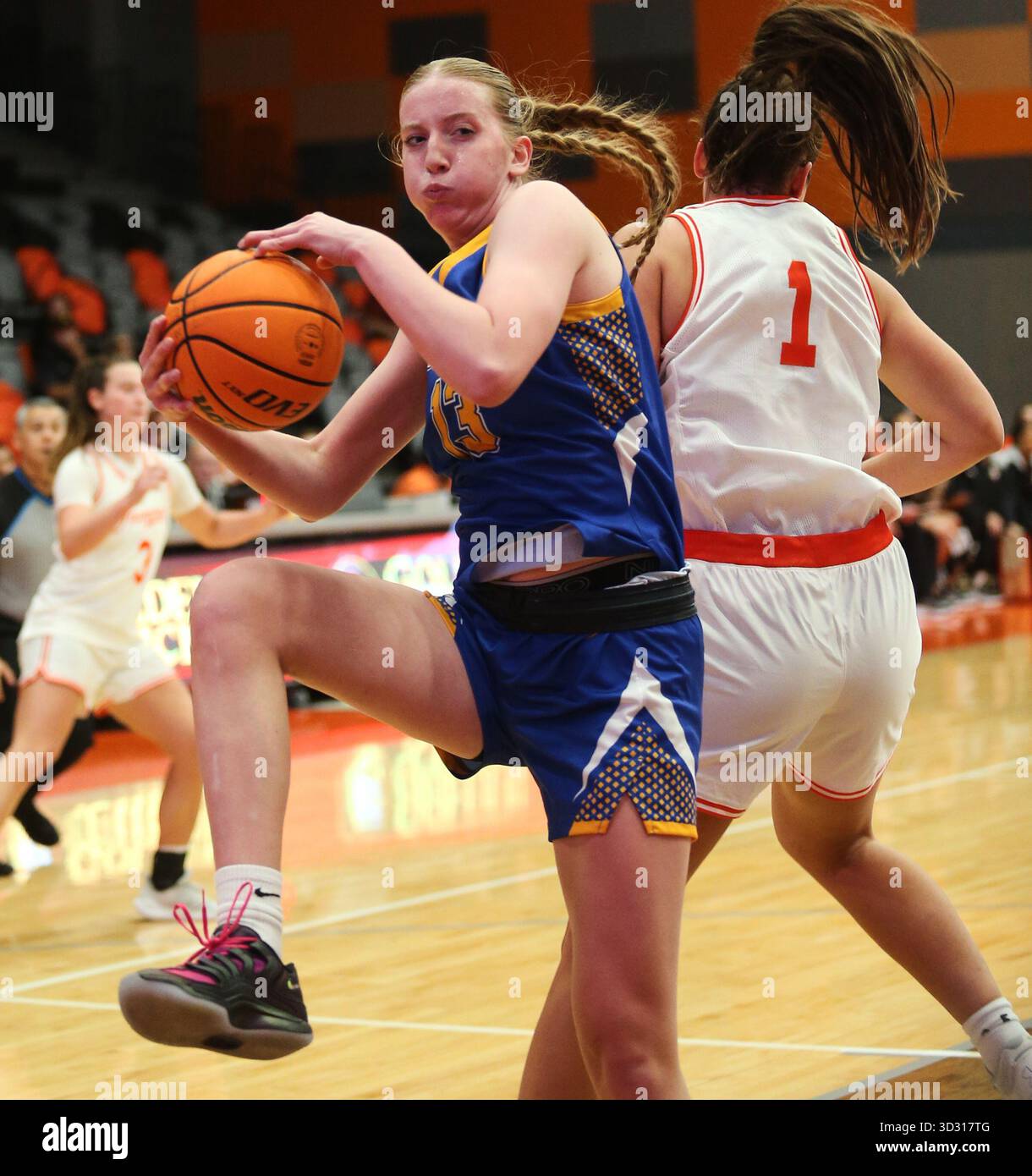 St. Mary's Raynne Malik, left, snags a rebound in front of Texas Rio ...
