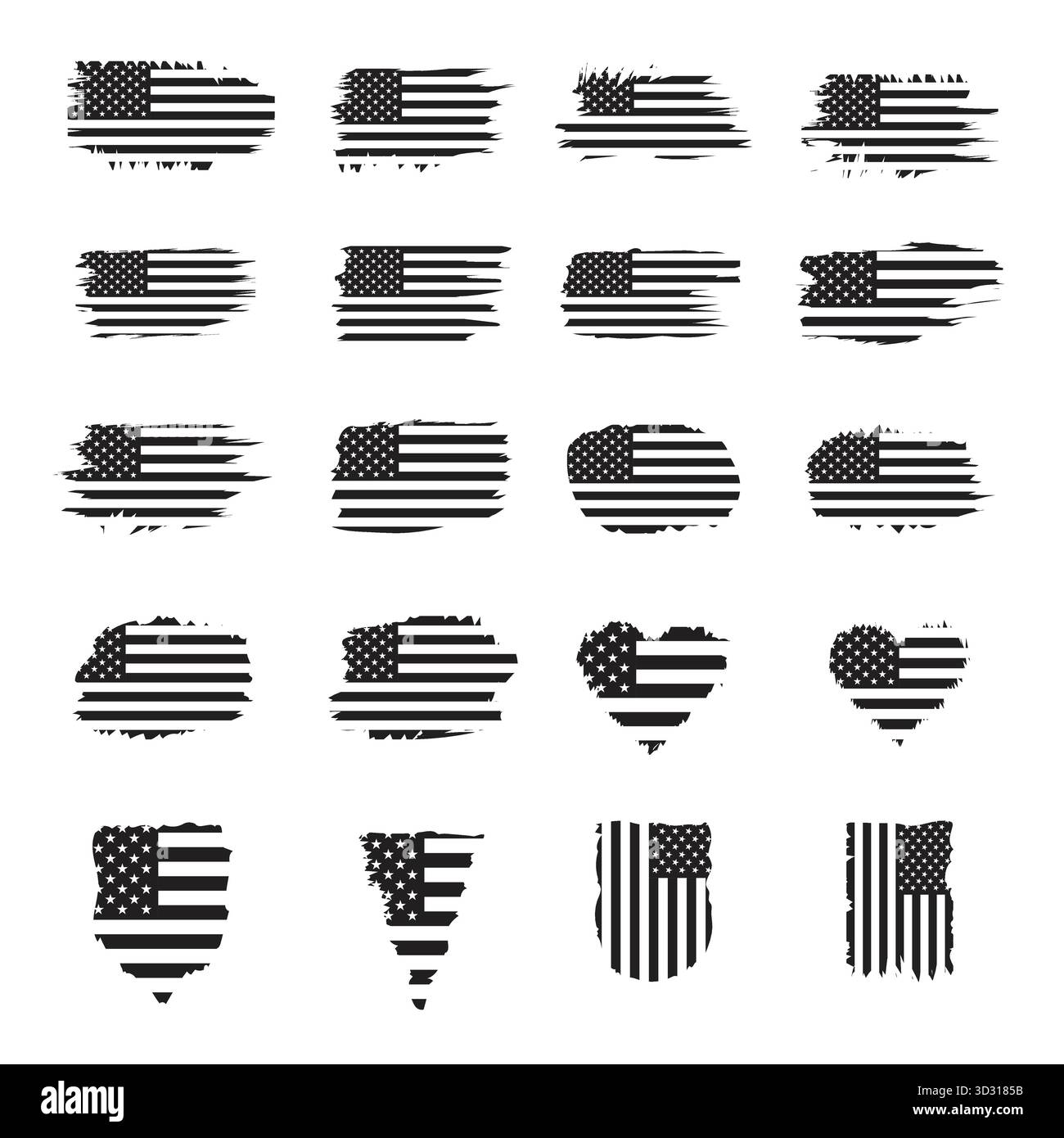 Distressed American Flag SVG Bundle Stock Vector Image & Art - Alamy