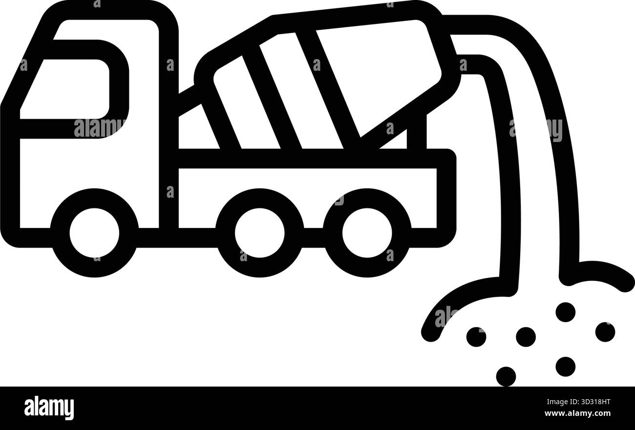 Pouring cement mixer Stock Vector Images - Alamy