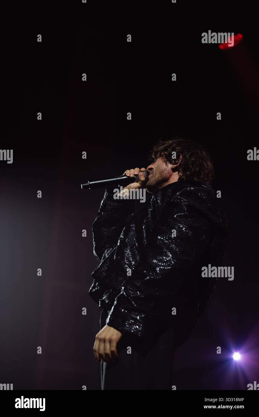 In Naples, Italy, on November 3, 2025, Italian singer and rapper Rkomi ...