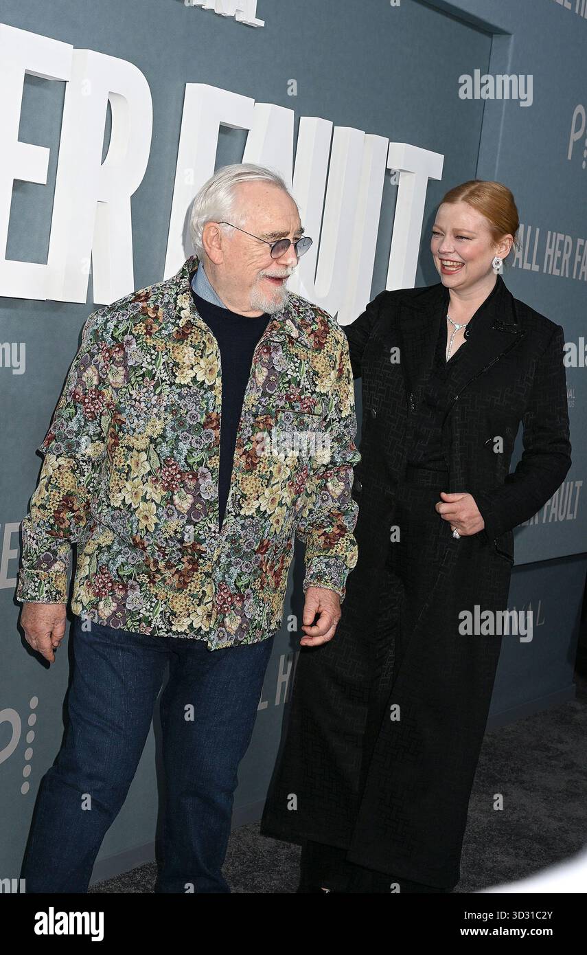 Brian Cox and Sarah Snook attend the Peacock TV Series "All Her Fault ...