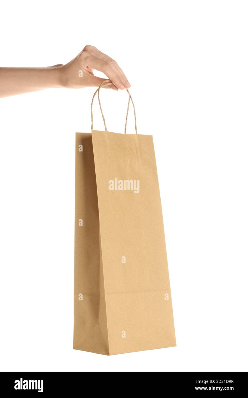 Female courier delivering food Cut Out Stock Images & Pictures - Alamy