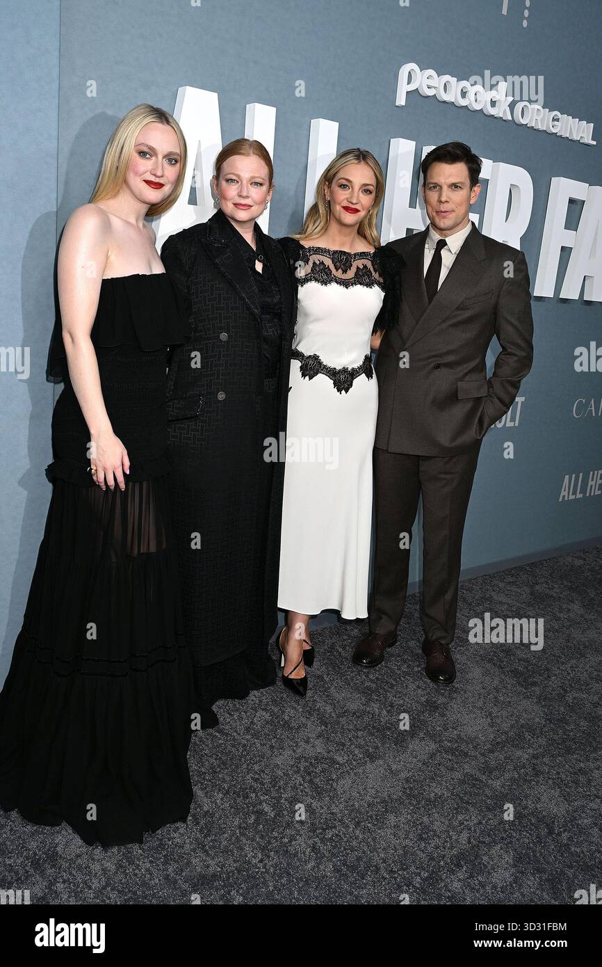 Dakota Fanning, Sarah Snook and Abby Elliott attend the Peacock TV ...