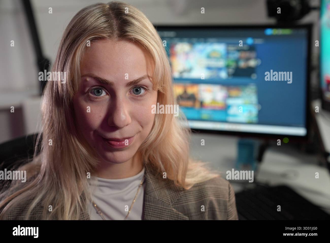 Danish video game live-streamer Marie Watson, 28, poses for a photo in ...