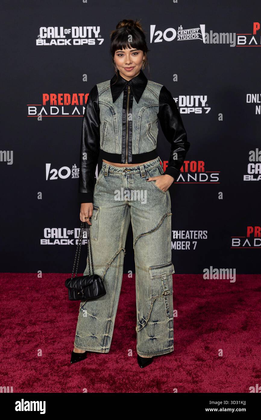 Xochitl Gomez attends the arrivals of 20th Century Studios’ World ...