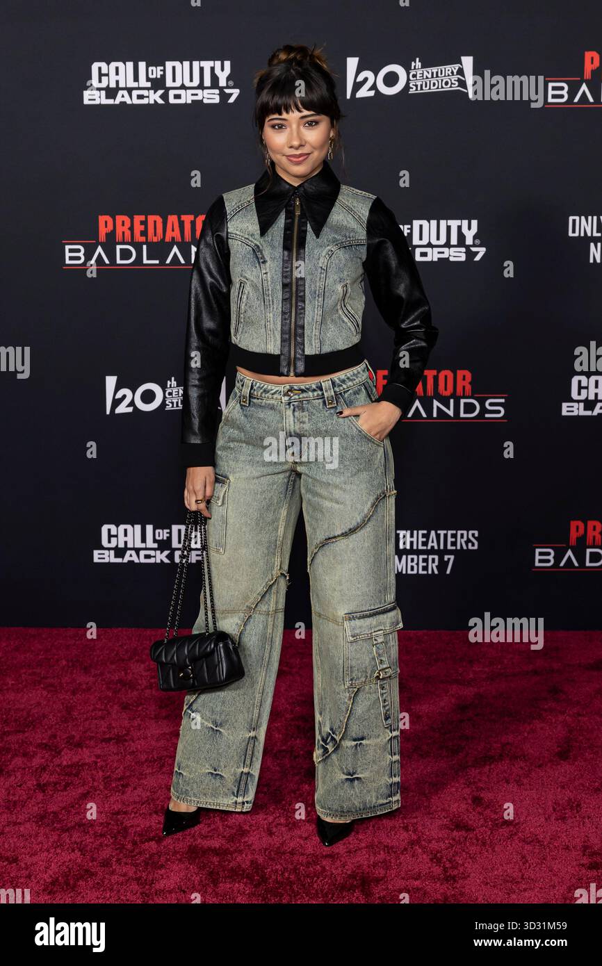 Xochitl Gomez attends the arrivals of 20th Century Studios’ World ...