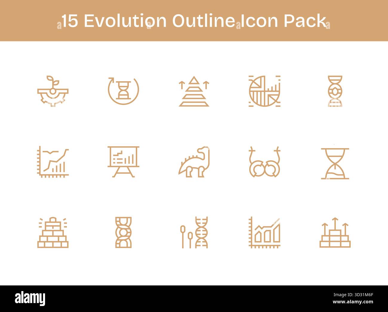 Professionally designed 15 icons in Outline style, capturing the ...