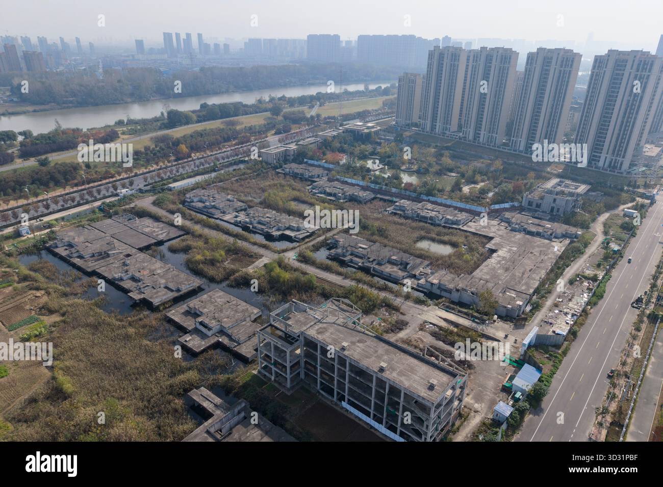 FUYANG, CHINA - NOVEMBER 4, 2025 - The unfinished construction site of ...