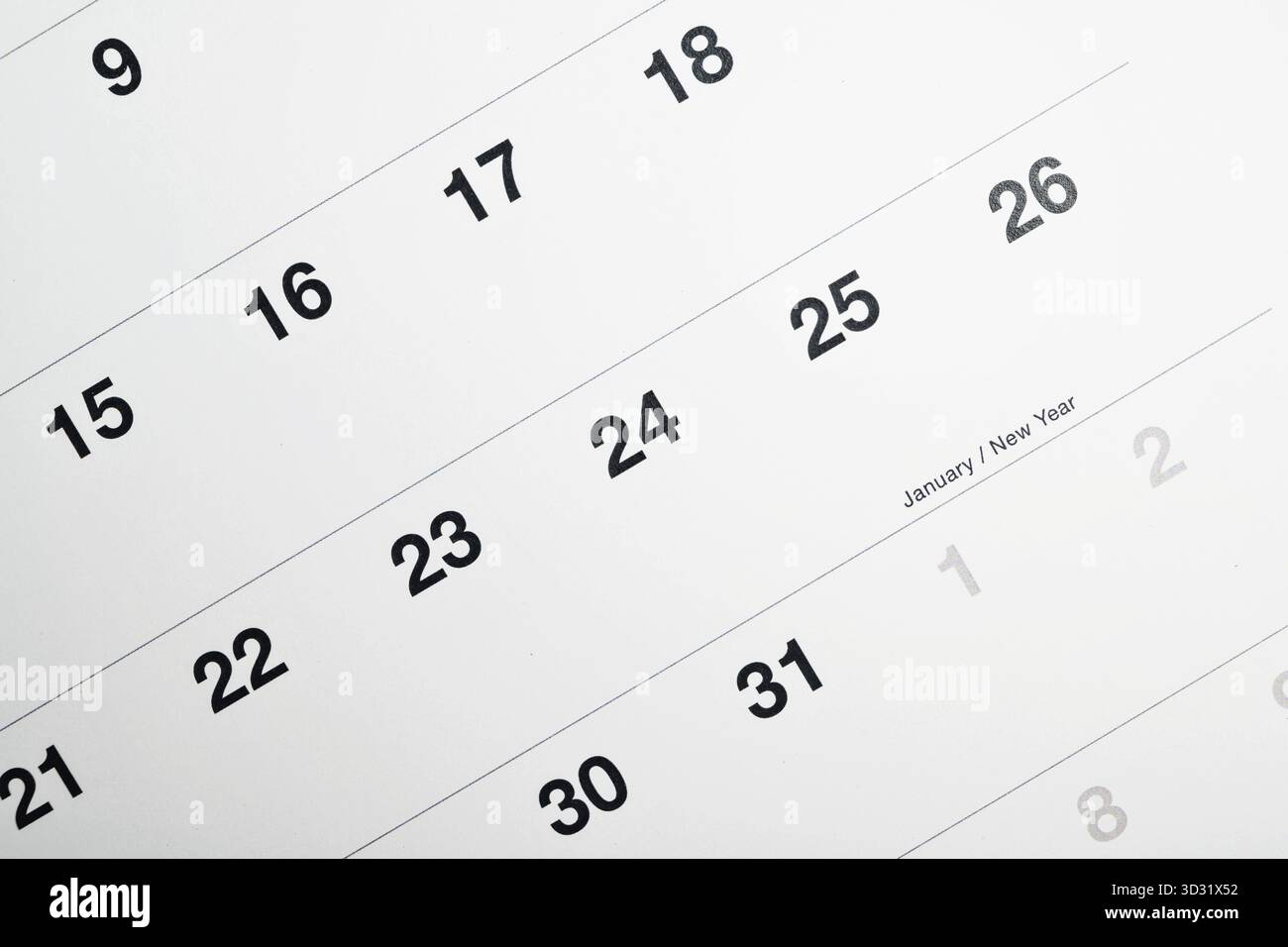 Calendar showing 1st January 2026 as the new year. Happy New Year ...