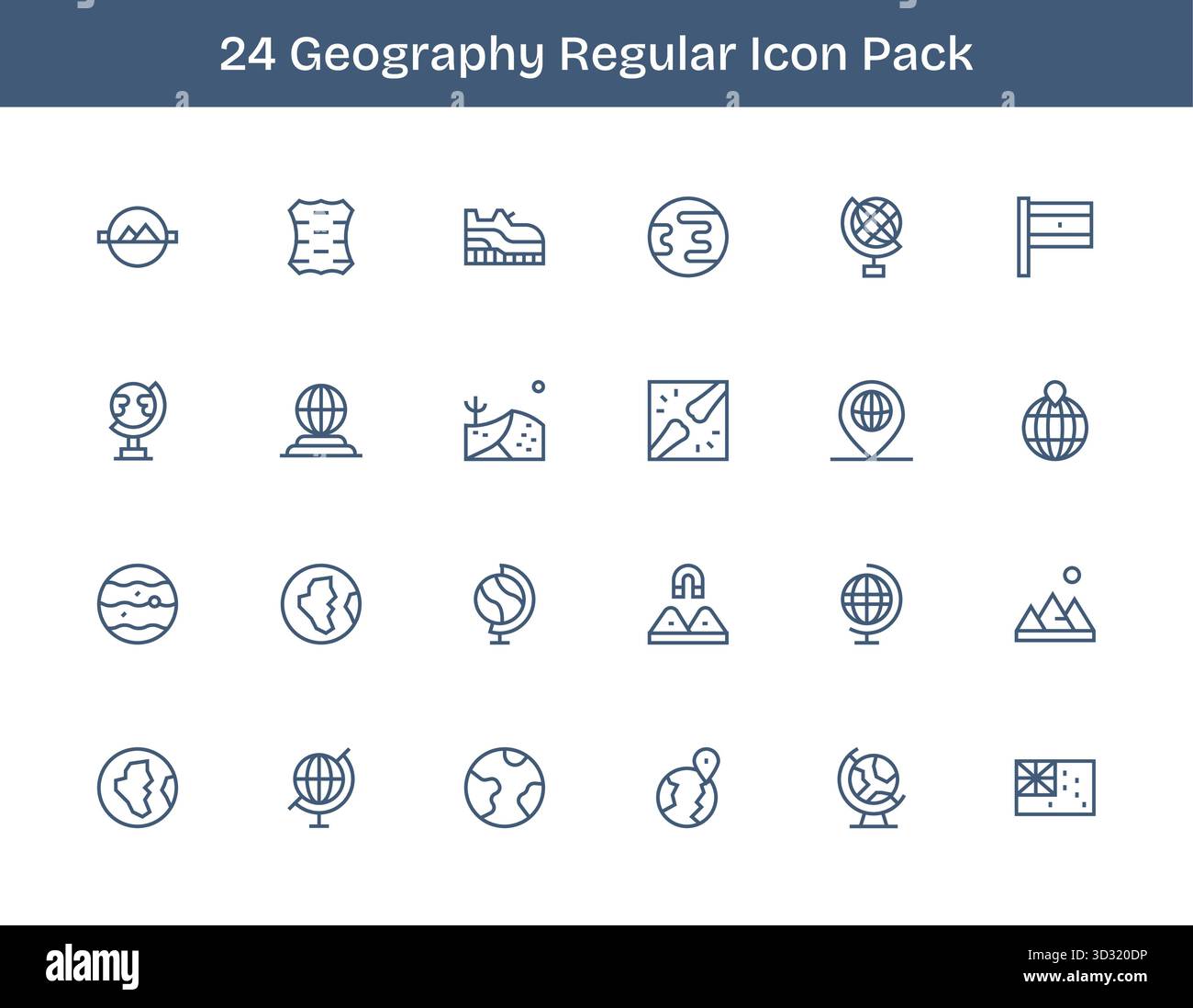 Curated pack of 24 vector icons in Regular Outline design, centered ...