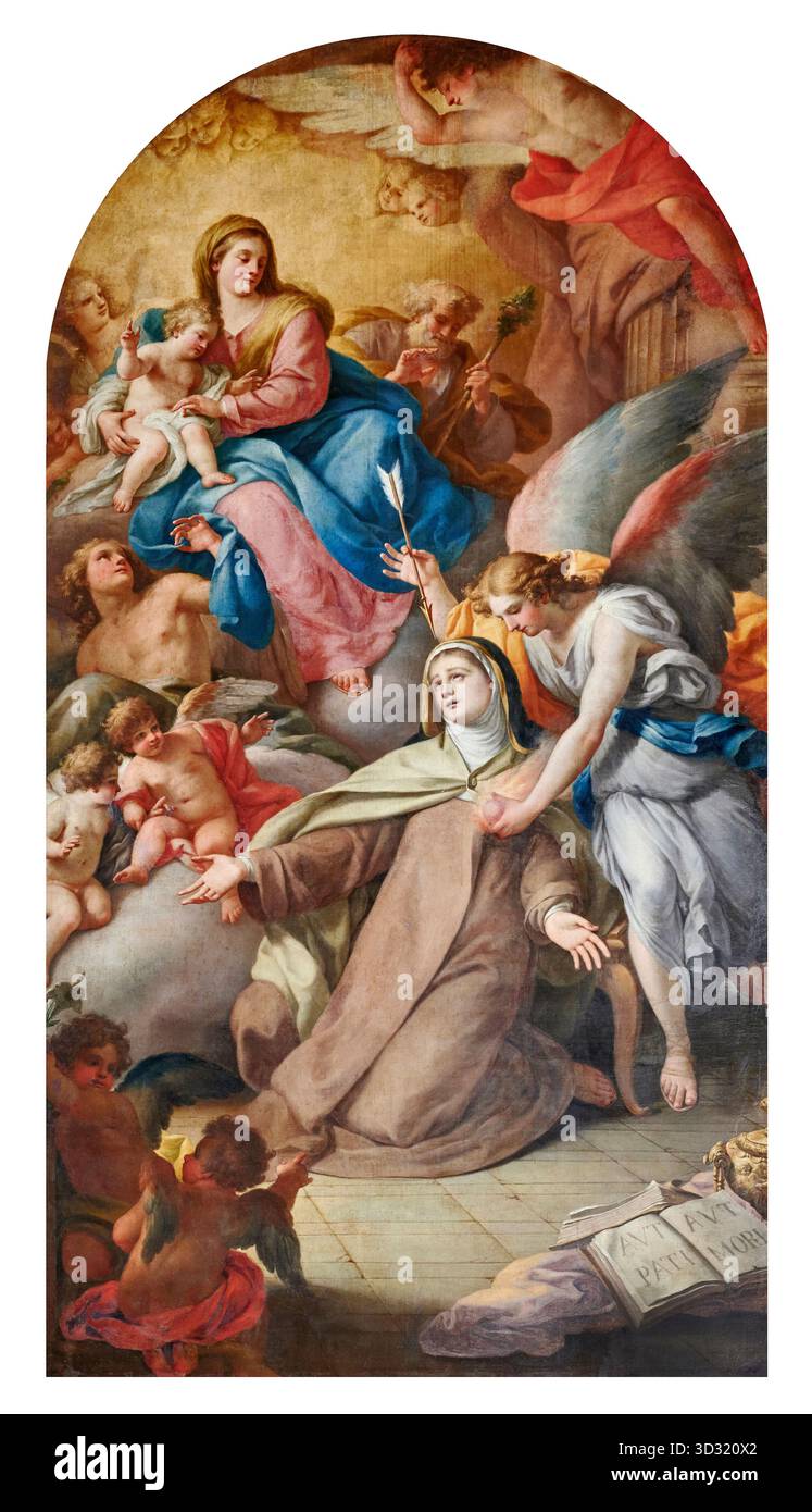 Visione di S. Teresa d'Avila - olio su tela - pittore napoletano del ...