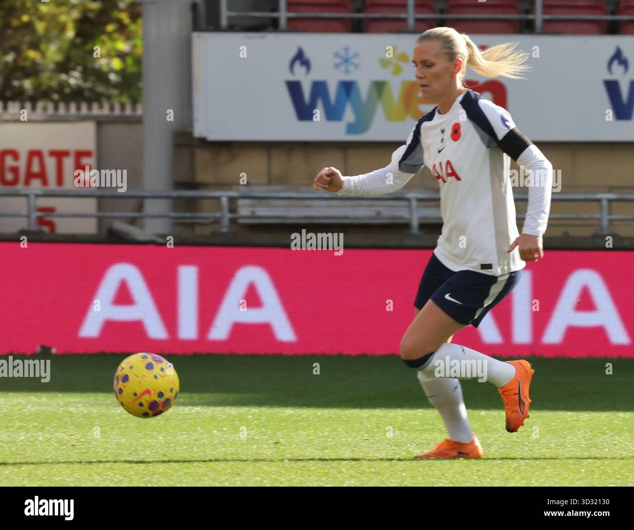 LONDON, ENGLAND - Josefine Rybrink of Tottenham Hotspur Women in action ...
