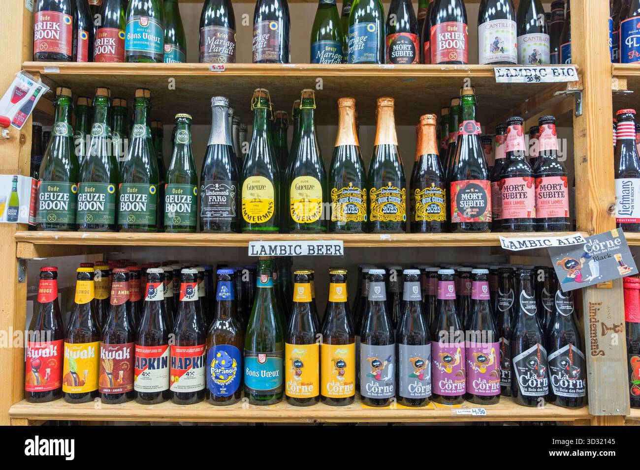 Belgian lambic beer bottles hi-res stock photography and images - Alamy