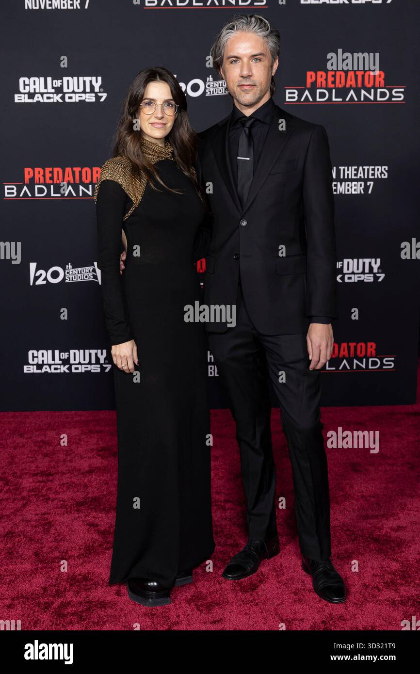 Sarah Schachner and guest attend the arrivals of 20th Century Studios ...