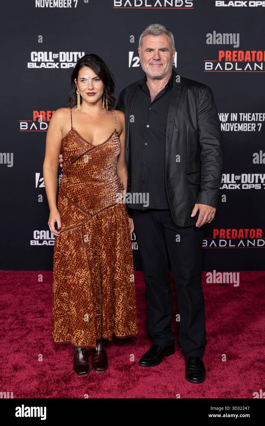 Alec Gillis and guest attend the arrivals of 20th Century Studios ...