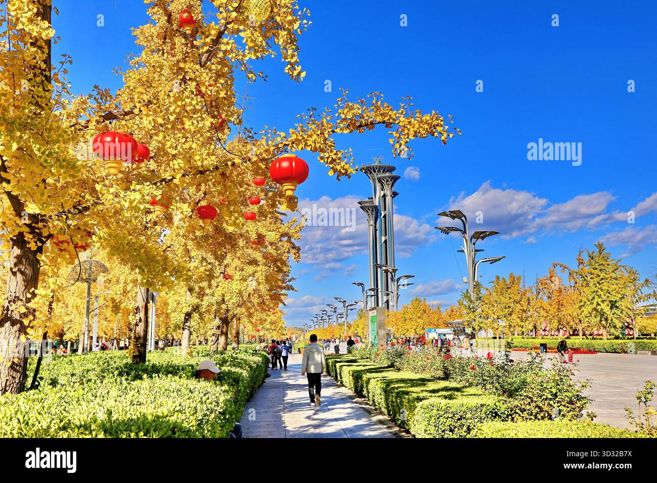 Autumn scenery at Beijing Olympic Park in Beijing, China, 1 November ...